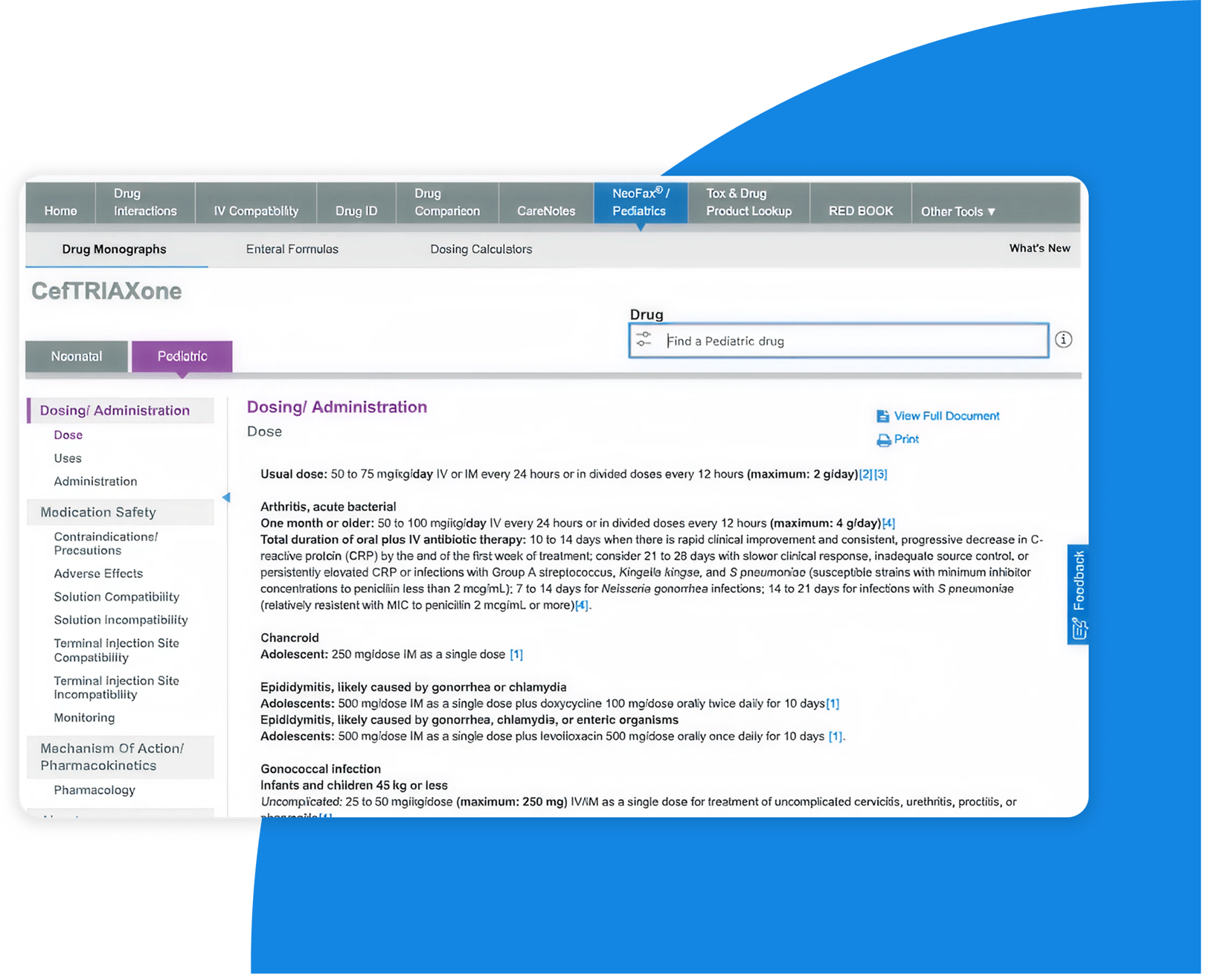 Micromedex | NeoFax and Pediatrics